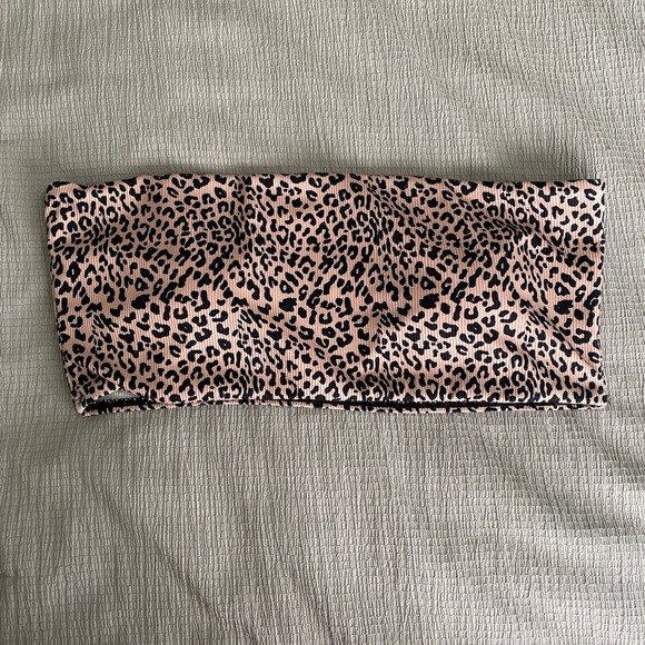 Swim | Leopard Print Bandeau Bikini Top | Poshmark
